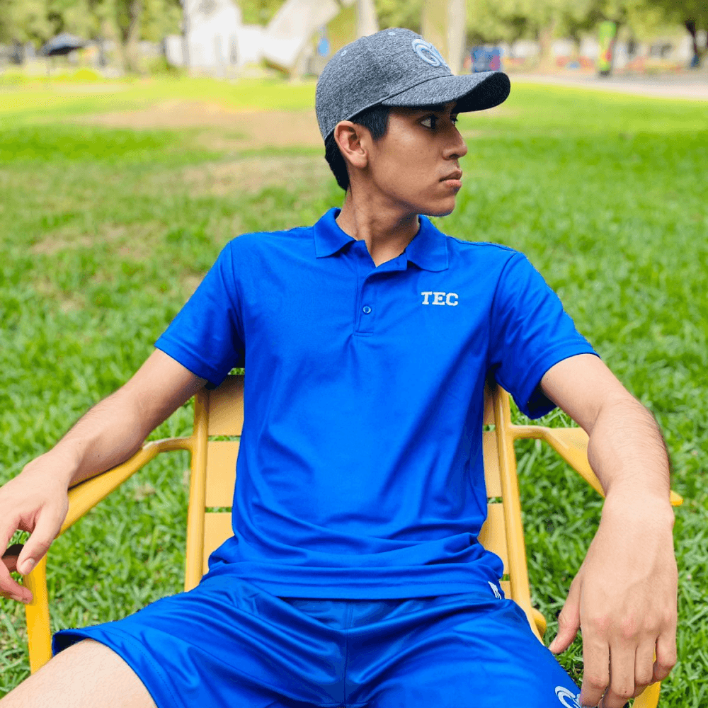 Playera polo TEC Caballero Azul Rey