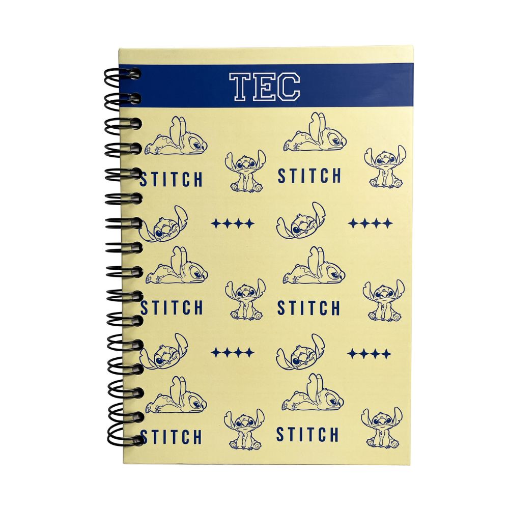 Libreta Mult Spiral Disney Stitch TEC, Beige